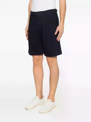 BERWICH Pleated Gabardine Shorts - Blue