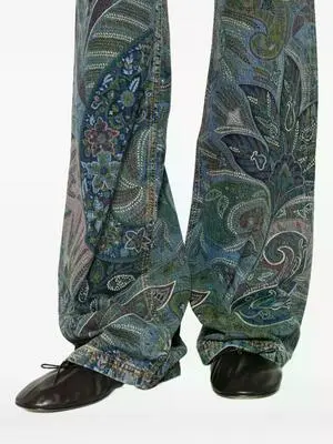 Etro Paisley-print Jeans - Blue