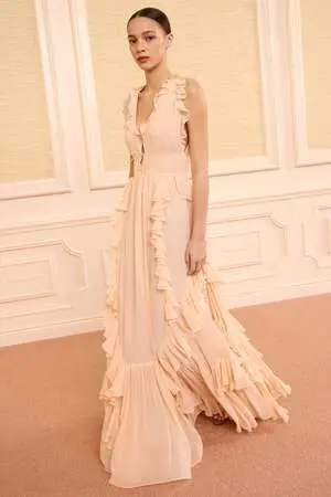 Ulla Johnson Florella Georgette Gown - Blush