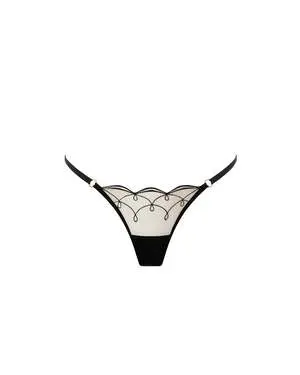 Bluebella Marceline Embroidered Sheer Panty - Black