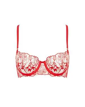 Bluebella Rosalie Sheer Balcony Bra - Red