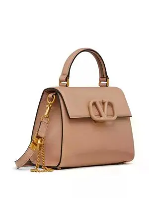 Valentino Garavani Small Vsling Grainy Calfskin Handbag - Neutrals