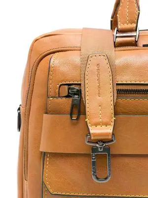 PIQUADRO Grained-leather Laptop Bag