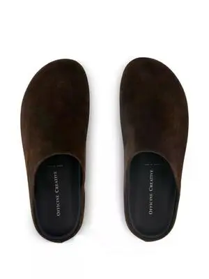 Officine Creative Babouche Suede Slippers - Brown