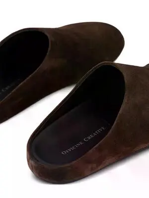 Officine Creative Babouche Suede Slippers - Brown