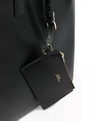 A.p.c. Le Drummer Leather Tote Bag - Black