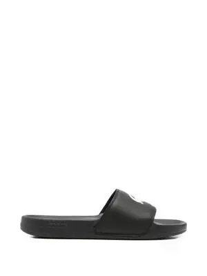 Lacoste Logo-detail Slides - Black