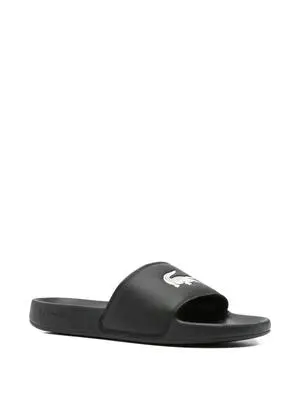 Lacoste Logo-detail Slides - Black