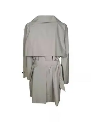 SAVE THE DUCK Livia Double-breasted Belted Raincoat - Grey