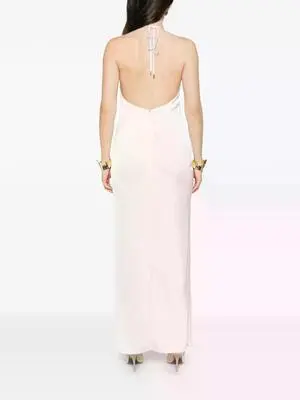 SIMONA CORSELLINI V-neck Maxi Dress - Neutrals