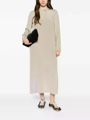 Max Mara Keyhole-detail Midi Dress - Neutrals