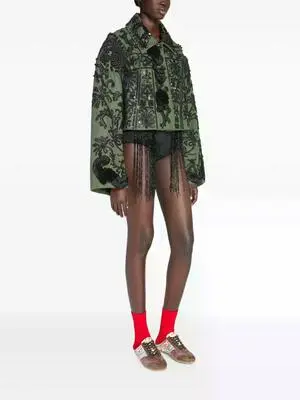 Dries Van Noten Sequin-embroidered Cotton Jacket - Green