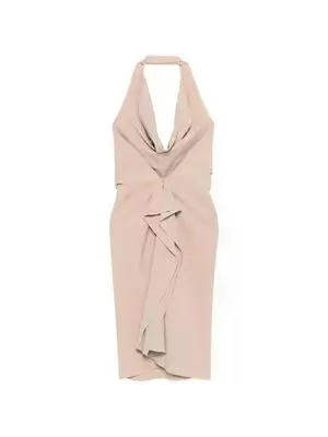 Moschino 2000s Cowl-neck Halterneck Dress