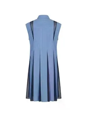 Sacai Pleated Striped Dress