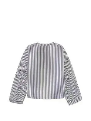 MAISON JEJIA Striped V-neck Blouse