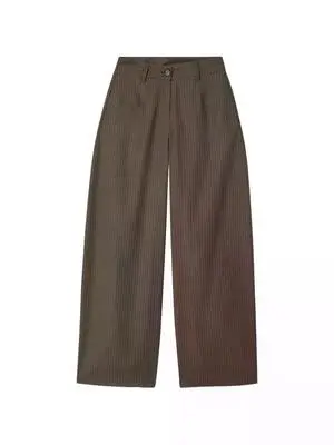 American Vintage Pinstripe Wide-leg Trousers - Brown