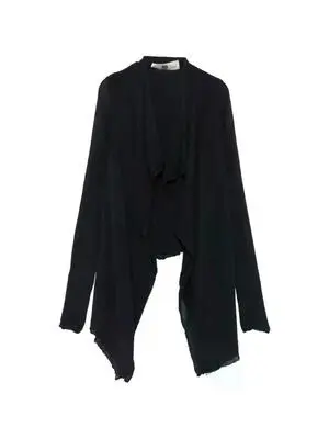 MARC LE BIHAN Crinkled Draped Cardigan - Blue