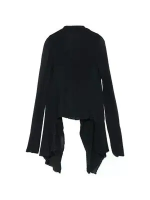 MARC LE BIHAN Crinkled Draped Cardigan - Blue