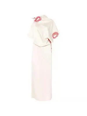 LITKOVSKA Embroidered Draped Top