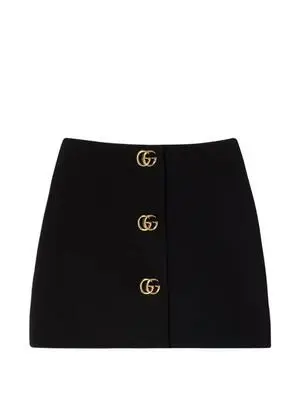 Gucci Double G Buttoned Mini Skirt