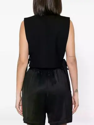 LUTZ HUELLE Cropped Side-tie Top
