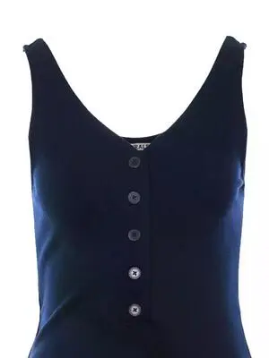 Auralee Button-front Tank Top - Blue