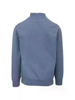 Canali Textured-knit Zip-up Sweater