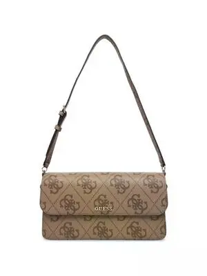 Guess Monogram Crossbody Bag - Brown