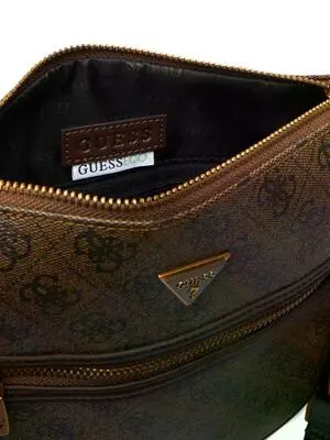 Guess Milano Monogram Messenger Bag - Brown