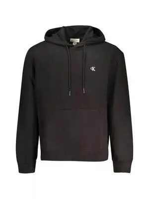 Calvin Klein Logo-embroidered Hoodie - Black