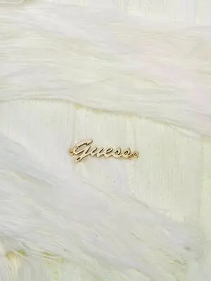 Guess Cable-knit Fringed Scarf
