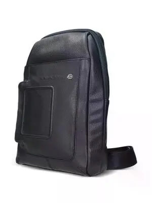 PIQUADRO Pebbled Leather Cross Body Bag