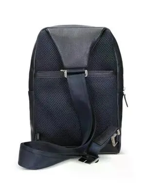 PIQUADRO Pebbled Leather Cross Body Bag