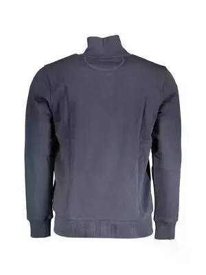 LA MARTINA Logo-embroidered Zip-up Cotton Sweatshirt - Blue