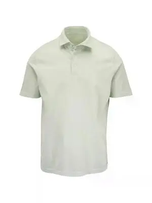 Fedeli Short-sleeve Cotton Polo Shirt - Green
