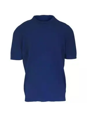 GRAN SASSO Knitted Round-neck T-shirt - Blue
