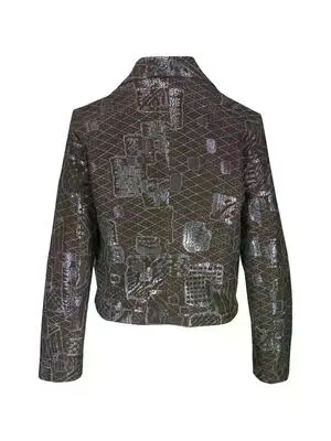 PETER COHEN Patterned Jacquard Jacket