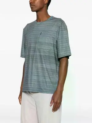 HIKING PATROL Striped Zip-pocket T-shirt