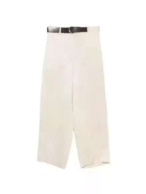 SEMICOUTURE Corinna Belted Trousers - Neutrals