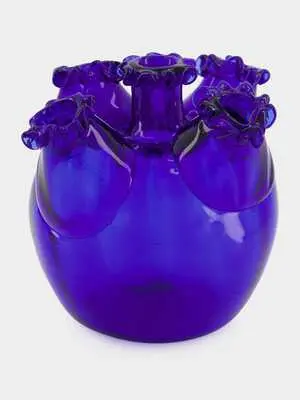 GORDIOLA Galatzo Glass Vase - Blue