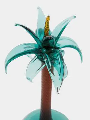GORDIOLA Hand-blown Glass Palm Tree Sculpture