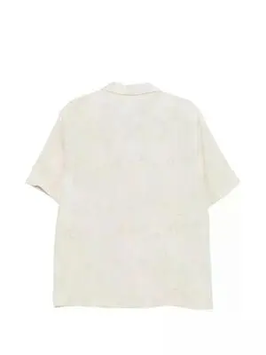 DANIELE ALESSANDRINI Floral-jacquard Short-sleeve Shirt