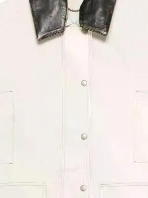 HALFBOY Leather-collar Denim Jacket