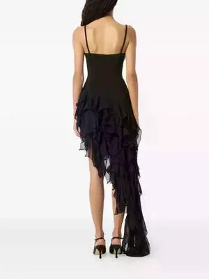 Blumarine Cady Ruffled Mini Dress