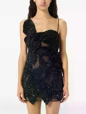 Blumarine Butterfly-embroidered Mini Dress