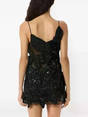 Blumarine Butterfly-embroidered Mini Dress