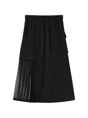 MUSIUM DIV. Mesh-panel Belted Midi Skirt
