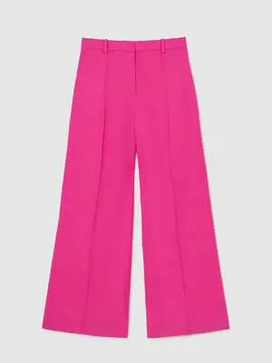 REISS Charli Petite Wide-leg Pintuck Trousers