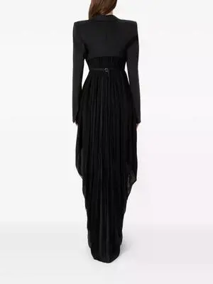 Blumarine Single-breasted Asymmetric-hem Blazer - Black