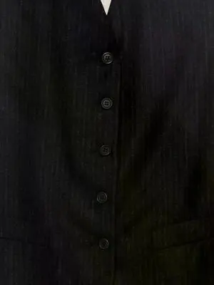 ROMEO GIGLI 1990s Pinstripe Waistcoat - Blue
